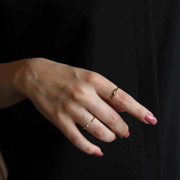 結び目 リング 指輪 レディース ゴールド シンプル 18金 k18 18k 10金 k10 10k KNOT ring :BNR-496:Avaron STANDARD JEWELRY ...