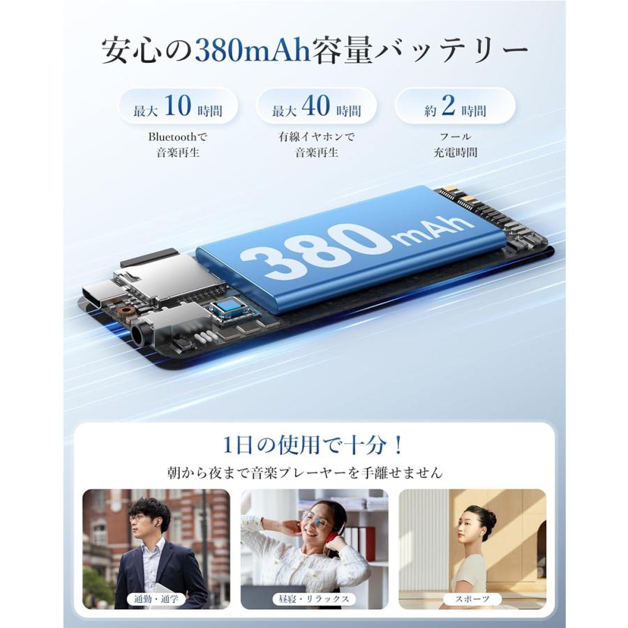 MP3プレーヤー Bluetooth5.3 スピーカー搭載 HiFi音質 デジタルオーディオプレーヤー タッチパネル FMラジオ 内蔵16GB AMP-020 : セレクトショップavenir ...