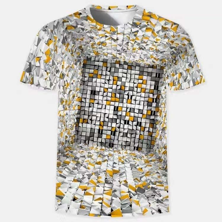 全16色×8サイズ！tシャツ メンズ 3dTシャツ 3Dプリント 幾何柄 半袖 トップス 面白いシャツ 夏服 丸襟 ダンス ヒップホップ hiphop : アパレルAvicii アヴィーチ ...