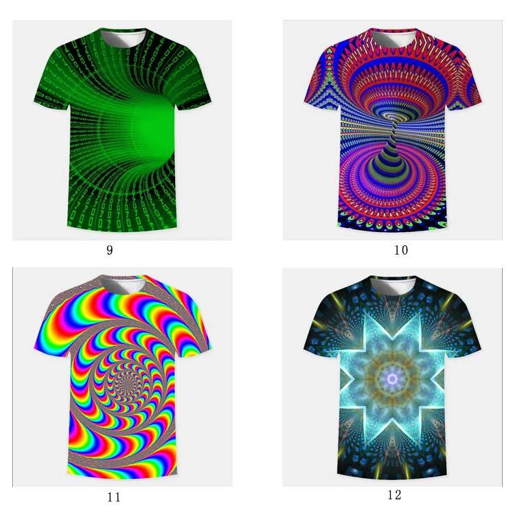 全16色×8サイズ！tシャツ メンズ 3dTシャツ 3Dプリント 幾何柄 半袖 トップス 面白いシャツ 夏服 丸襟 ダンス ヒップホップ hiphop : アパレルAvicii アヴィーチ ...