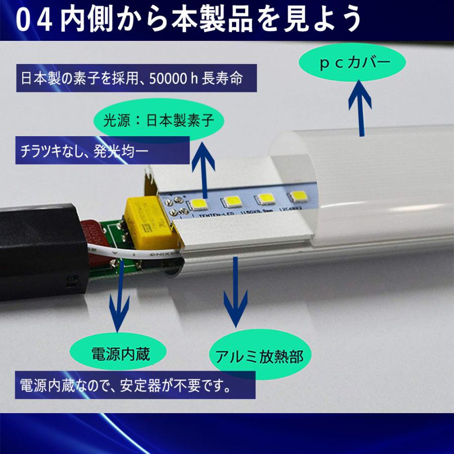 直管蛍光灯 20W形 led fl20ss flr20s 工事不要 ベースライト G13 10w 1600lm 直管LED 20w 昼光色 昼白色 電球色 白色 2年保証 : 楽のショップ ...