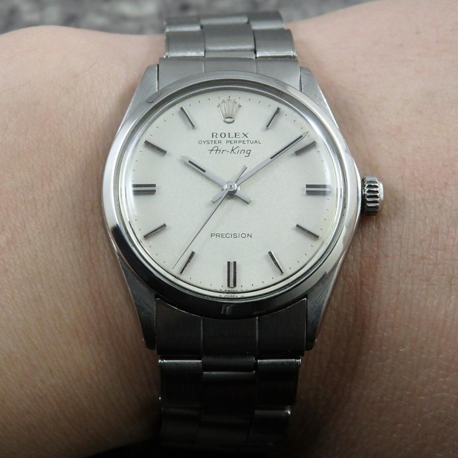 エアキング ロレックス オイスターパーペチュアル 5500 SILVER POWDER DIAL Cal.1520 自動巻 ROLEX 純正 ...