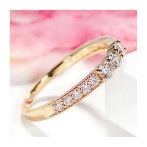 ゴールド ダイヤモンド 0.4カラット リング K18 YG WG PG 0.4ct レディース ジュエリー 指輪 ダイヤ ダイア ギフト プレゼント ミル打ち 送料無料 ber0407 ...
