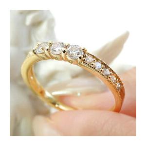 ゴールド ダイヤモンド 0.4カラット リング K18 YG WG PG 0.4ct レディース ジュエリー 指輪 ダイヤ ダイア ギフト プレゼント ミル打ち 送料無料 ber0407 ...