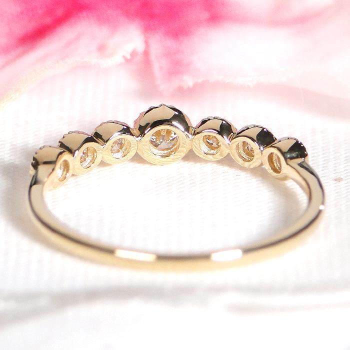 K18 YG PG WGダイヤモンド リング 0.2ct 送料無料 レディース ジュエリー アクセサリー 指輪 ギフト プレゼント ミル打ち ゴールド 18金 アンティーク ber0437 ...