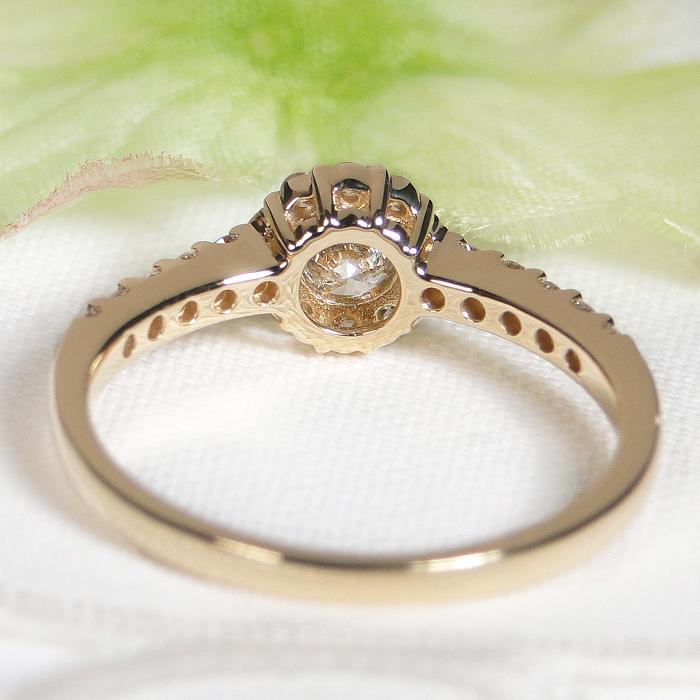 K18 YG PG WG 0.45ctUP ダイヤモンド リング 送料無料 指輪 18金 イエロー ホワイト ピンク ゴールド ダイヤ ダイア 花 フラワー 取り巻き 人気 豪華 ...