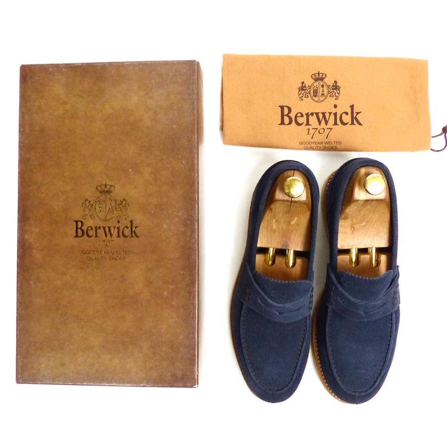 スペイン製 Berwick1707 / バーウィック 3961 スエード コイン(ペニー)ローファー UK8(27.5cm相当)(箱・袋付き)【中古】 : 2k-1-028 : ブランド革靴 ...