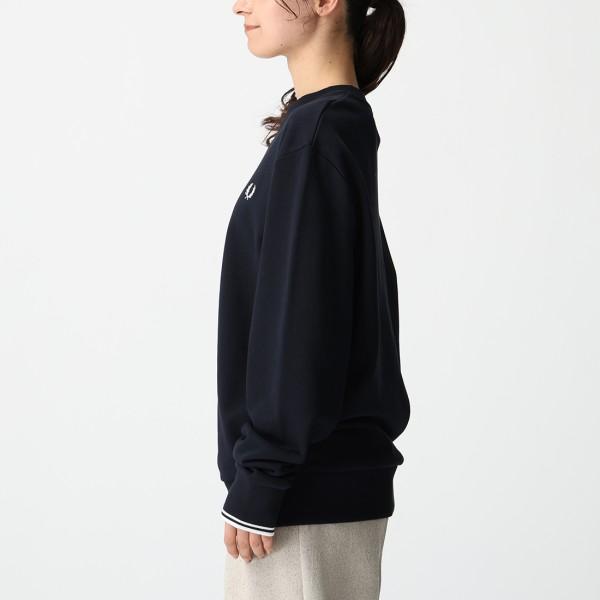 フレッドペリー スウェット トレーナー ネイビー ホワイト メンズ レディース ユニセックス FRED PERRY M7535 248 FRED PERRY（フレッドペリー） スウェット トレーナー ネイビー