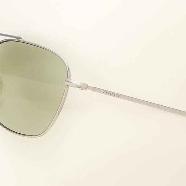 GUCCI グッチ サングラス アイウェア 53サイズ グリーン シルバー メンズ レディース GG1183S 004 : AXES(アクセス ...