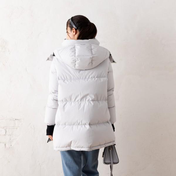 ヘルノ アウター ダウンジャケット コート ラミナー ホワイト レディース HERNO PI128DL 11106 1250 : hn-pi128d111061250 : AXES(アクセス ...