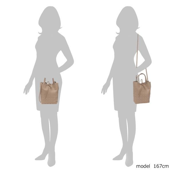 MARLON マーロン ハンドバッグ ショルダーバッグ レディース BS0583 SHOPPER MINI TOTAL STUDS SILVER 2WAY スタッズ : AXES(アクセス ...