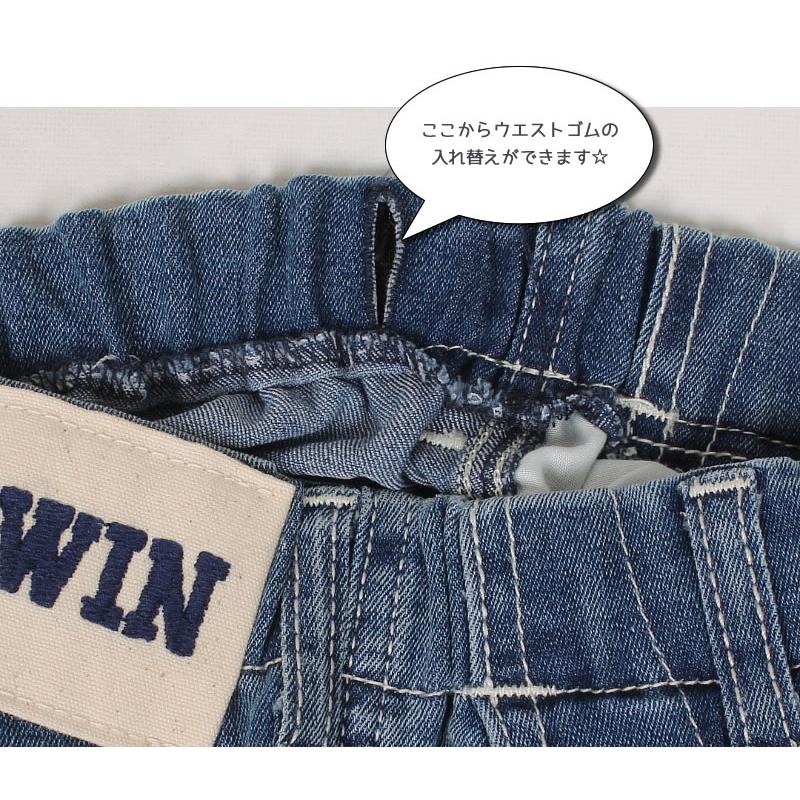 EDWIN 5%OFF 80〜130cm エドウィン キッズ ベビー ウエストゴム ペインターパンツ ジュニア エドウイン ETB03D ...