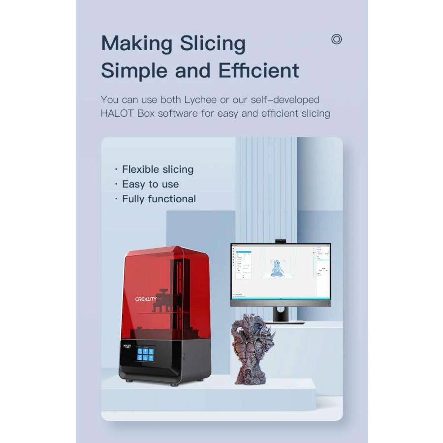 Creality 3D Halot-Lite 3Dプリンター 光造形 高速印刷 8.9インチ4KモノクロLCD 造型192x120x200mm 3Dプリンタ本体【正規販売代理店 ...