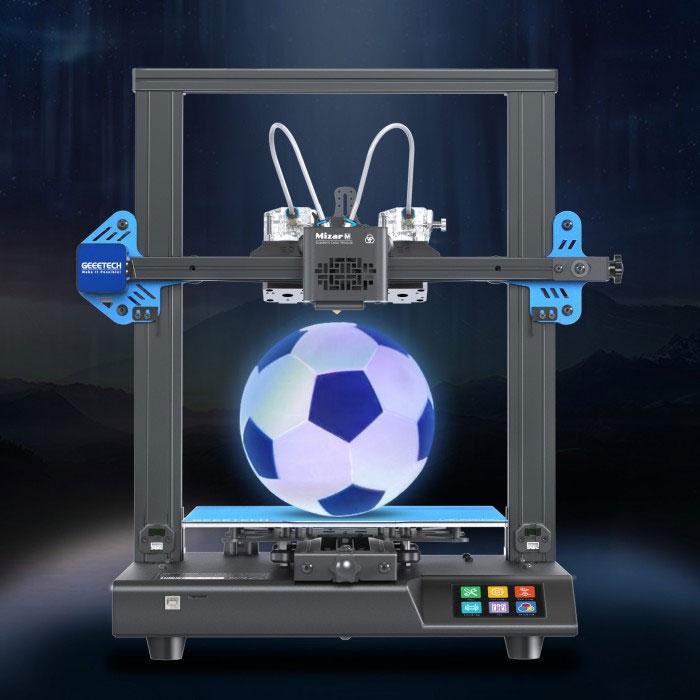 New Geeetech Mizar M Dual Extruder Multi Color 3D プリンター、デュアル Z 軸、TMC2208 サイレント ドライバー、印刷ボリューム ...