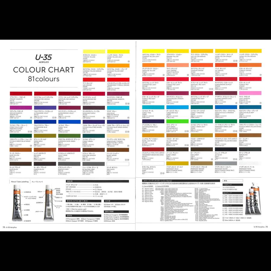ターナー色彩(Turner Color) アクリル絵具 U-35 ヘビーボディータイプ 18色セット UA18C 11ml : 遠藤商事 - 通販 - Yahoo!ショッピング
