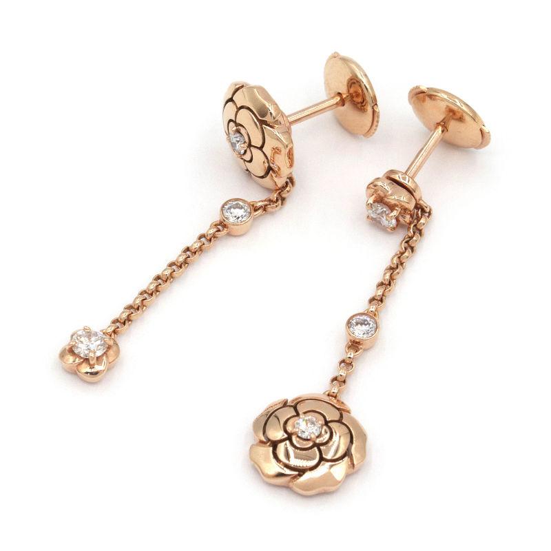 CHANEL シャネル カメリアコレクションイヤリング J12375 K18PG CHANEL シャネル カメリアコレクションイヤリング J12375 K18PG