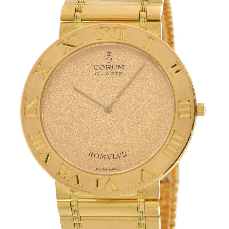 CORUM [3年保証] コルム レディース ロムルス 50.503.56V48 K18YG ローマンインデックス 金無垢 ゴールド文字盤 ...