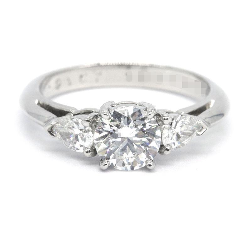 TIFFANY&Co. ティファニー Gカラー/VVS2/EX/0.91ctダイヤ スリーストーンリング 11.5号 Pt950 3粒ダイヤ 3Pダイヤ プラチナ 地金約5.6g 中古 送料 ...