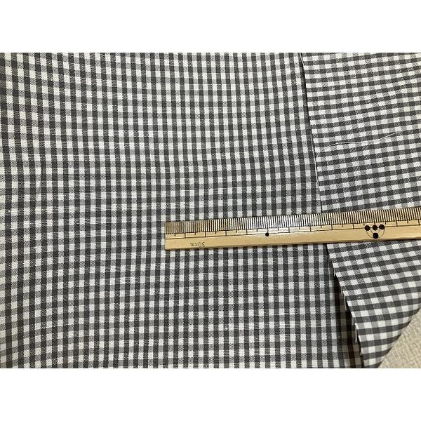 リネン53％ コットン47％ ギンガムチェック オフホワイトxグレー ブラウス ワンピース等 幅141cm 10cm単位販売 商品コード7046 : アザトいのうえ - 通販 - Yahoo ...