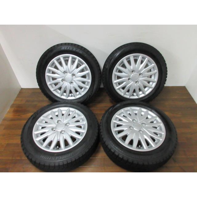 【送料無料・税込み】ホンダ Modulo ME009 14in4.5J+40 4穴PCD100 BS BLIZZAK VRX 155 ...