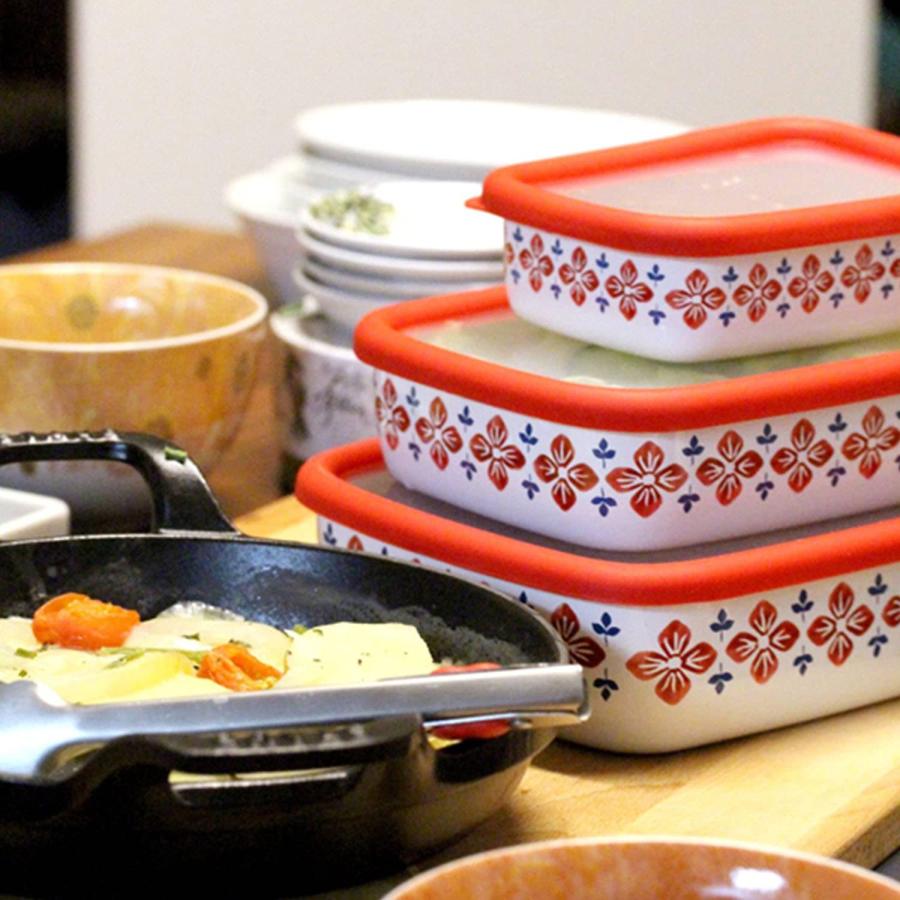 富士ホーロー 保存容器 浅型 ホーロー 角容器 Lサイズ キャニスター 蓋付 cukka ネイビー CU-L N : AZESTショップ - 通販 - Yahoo!ショッピング