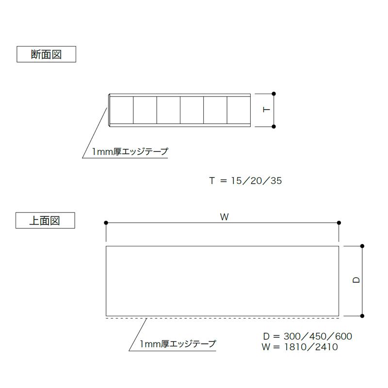 南海プライウッド【樹脂棚板グレインランバー 1面エッジテープ貼り G20-156- （ は色品番） 1810×450×20mm 1枚入】NAIKAI 個人宅配送OK！ : アズライフ - 通販 ...