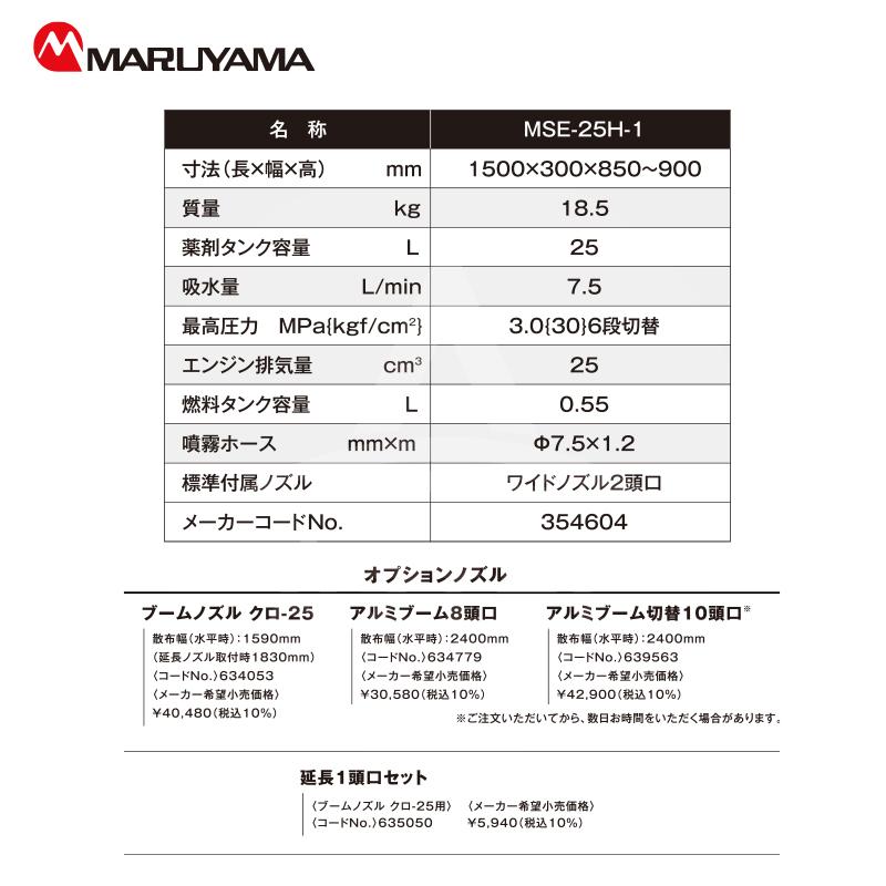 丸山製作所 丸山製作所｜エンジン式 手押しタイプ動噴 ライマック MSE-25H-1 タンク容量25L : AZTEC ヤフーショップ - 通販 - Yahoo!ショッピング