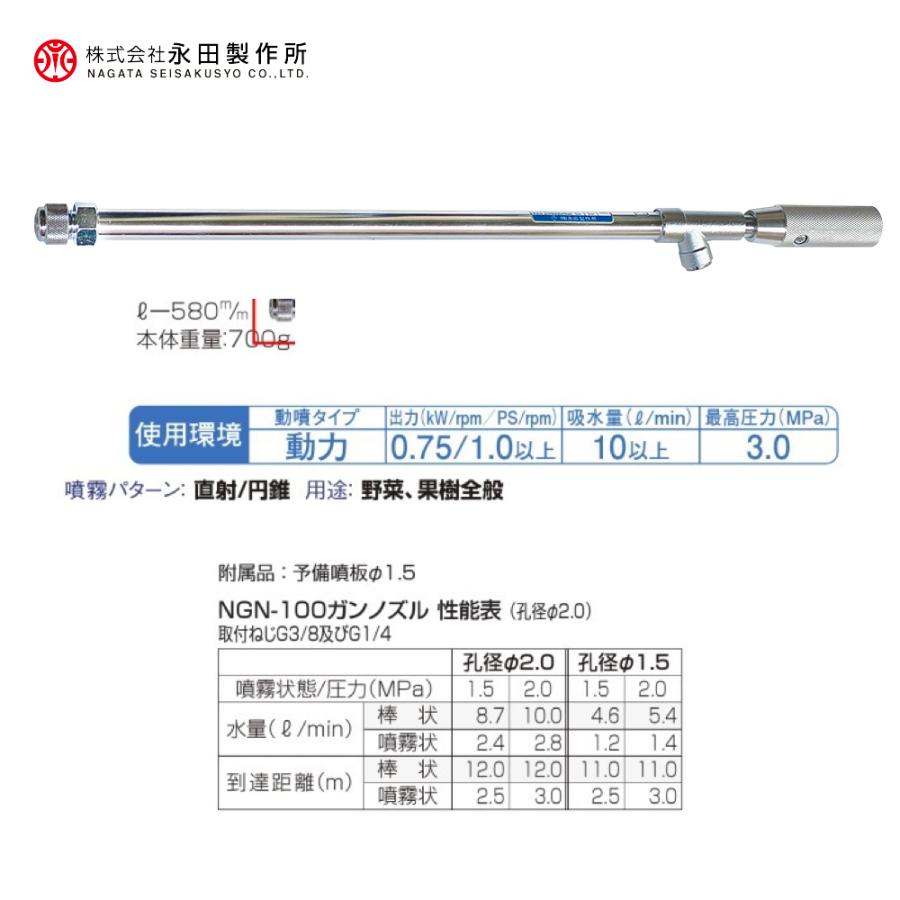 永田製作所｜NAGATA 鉄砲ノズルシリーズ NGN−100ガンノーズル（G3／8orG1/4） 1121800 : AZTEC ヤフーショップ - 通販 - Yahoo!ショッピング