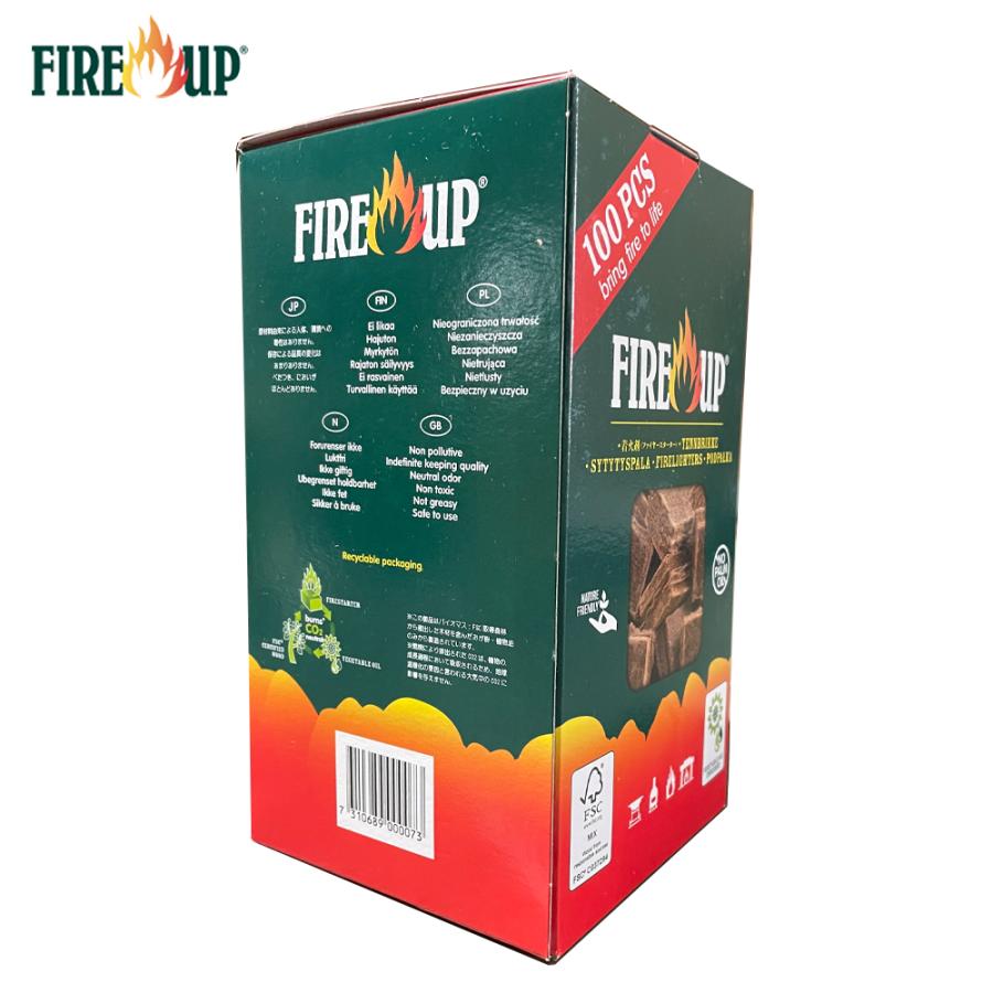 FIREUP 着火剤 薪ストーブ ファイヤーアップ 100キューブボックス 545003 ファイアーアップ : AZTEC ヤフーショップ ...