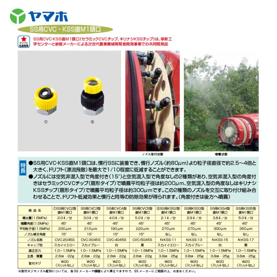 ヤマホ｜SS用KSS4型直M1頭口 144037 立木用果樹(SS用)・受注生産 : yho-144037 : AZTEC ヤフーショップ ...