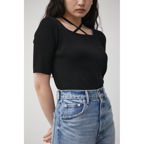 AZUL BY MOUSSY STRING DESIGN KNIT TOPS/ストリングデザインニットトップス/レディース/トップス ニット ...