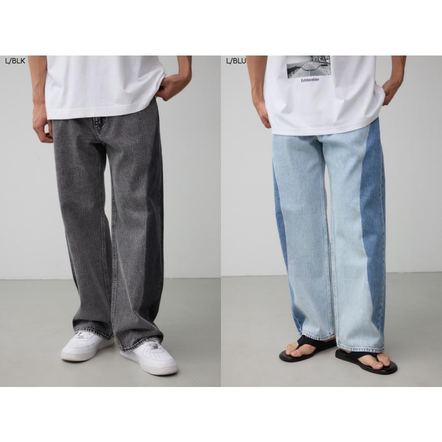 AZUL DENIMサークルブリーチワイド/メンズ/ボトムス デニムパンツ ロング : 251hat11-271g : AZUL BY MOUSSY - 通販 - Yahoo!ショッピング