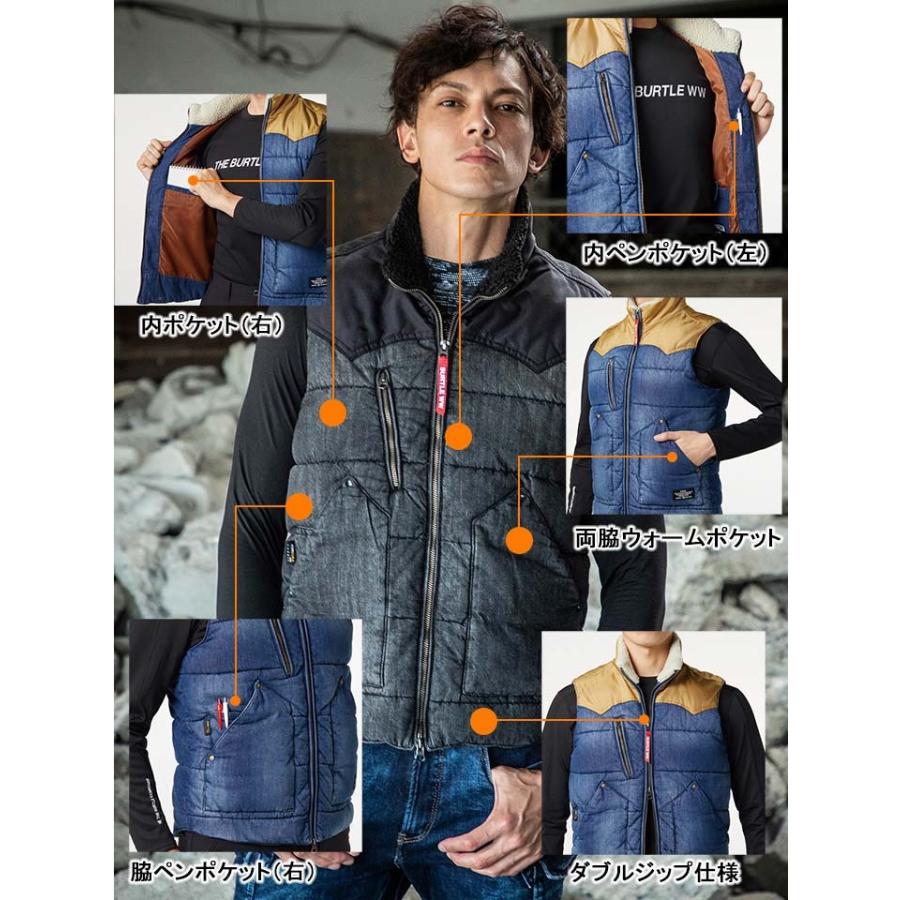 バートル 防寒着 防寒ベスト 保温 5004 サーモクラフト ヒートベスト 男女兼用 メンズ レディース デニム 秋冬 防寒服 作業着 作業服 BURTLE XXL : burtle-5004 ...