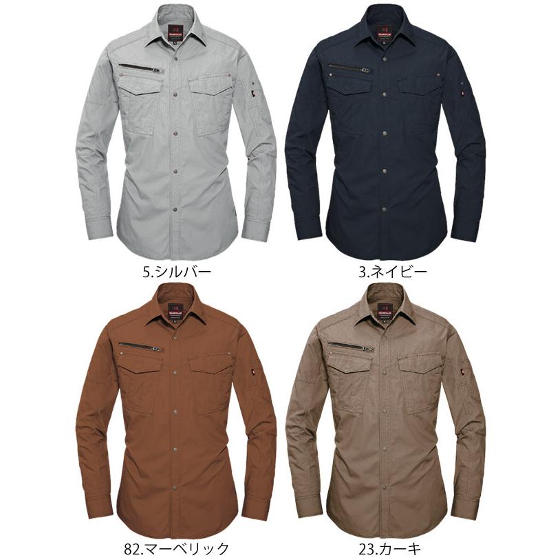 BURTLE バートル 5515 長袖シャツ 春夏 作業服 作業着 男女兼用 5511シリーズ 4L-5L : アズマクロージング - 通販 - Yahoo!ショッピング