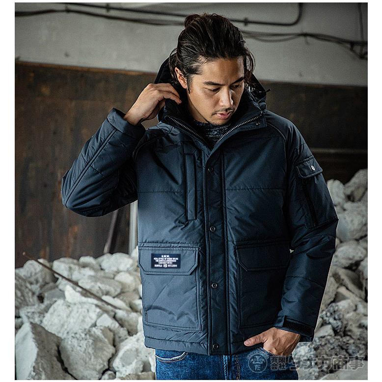 バートル 防寒着 ジャンパー 大型フード付き防寒ジャケット 7510 【秋冬】男女兼用 ブルゾン 防風 撥水 防汚 作業服 防寒服 7510シリーズ【4L-5L】 :burtle-7510-b ...