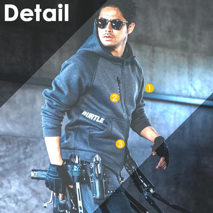 バートル 4089 防寒着 パーカー エアーテック フーディ ハーフジップフーディ 秋冬 メンズ レディース スポーツ アウトドア 作業服 作業着 BURTLE 即日発送 ...