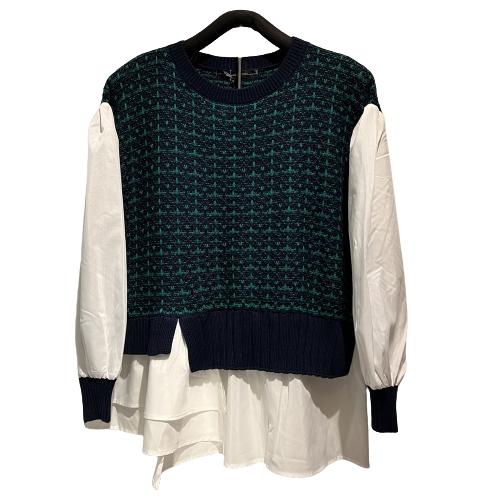 civilise シビリゼ ニット切替えシャツ ブラウス234-96202-90 : 234-96202-90 : AZUR セレクトショップ ...