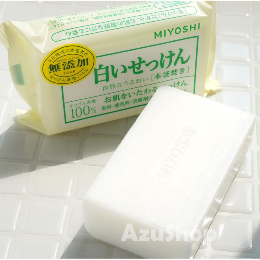 ミヨシ石鹸 白いせっけん 108g ×3個セット 無添加 洗顔せっけん メール便用 : azuselectshop - 通販 - Yahoo!ショッピング
