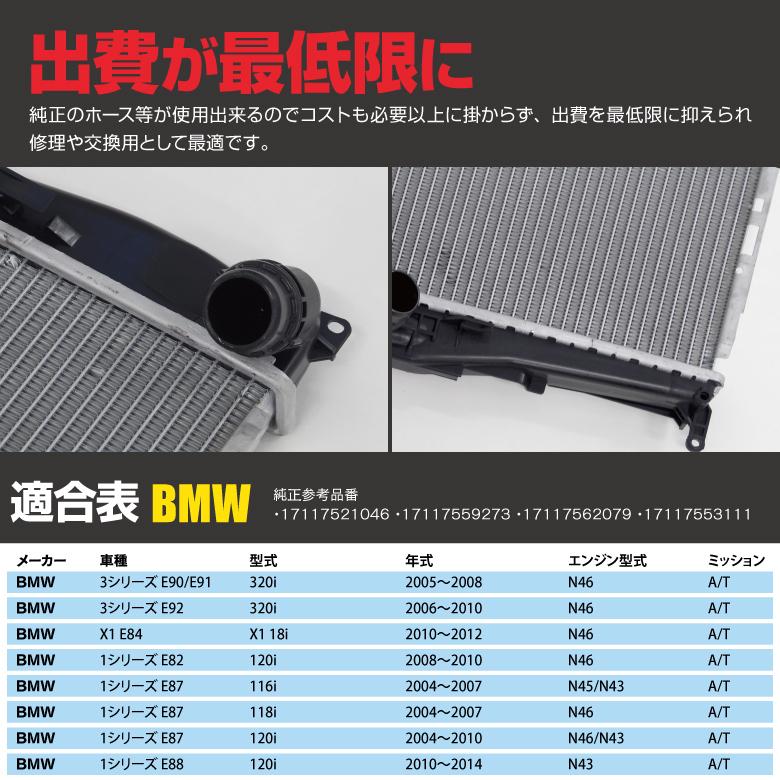 (AZ) ラジエーター BMW 1シリーズ/E90 E91 E92 E84 17117521046 17117559273 ...