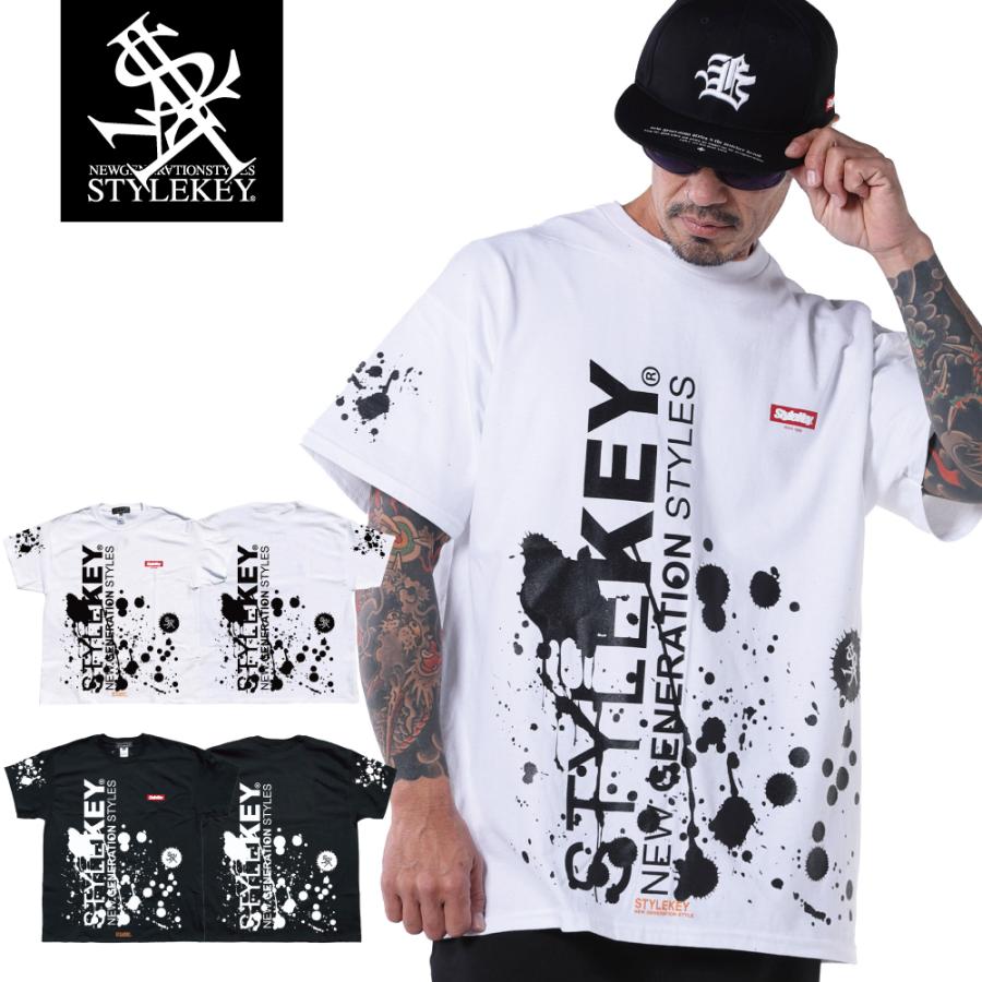 StyleKey（スタイルキー） 半袖Tシャツ SPLASHER S/S TEE(SK25SP-SS08) ストリート ヒップホップ B系 ロゴ 大きいサイズ : B-BROS Online ...