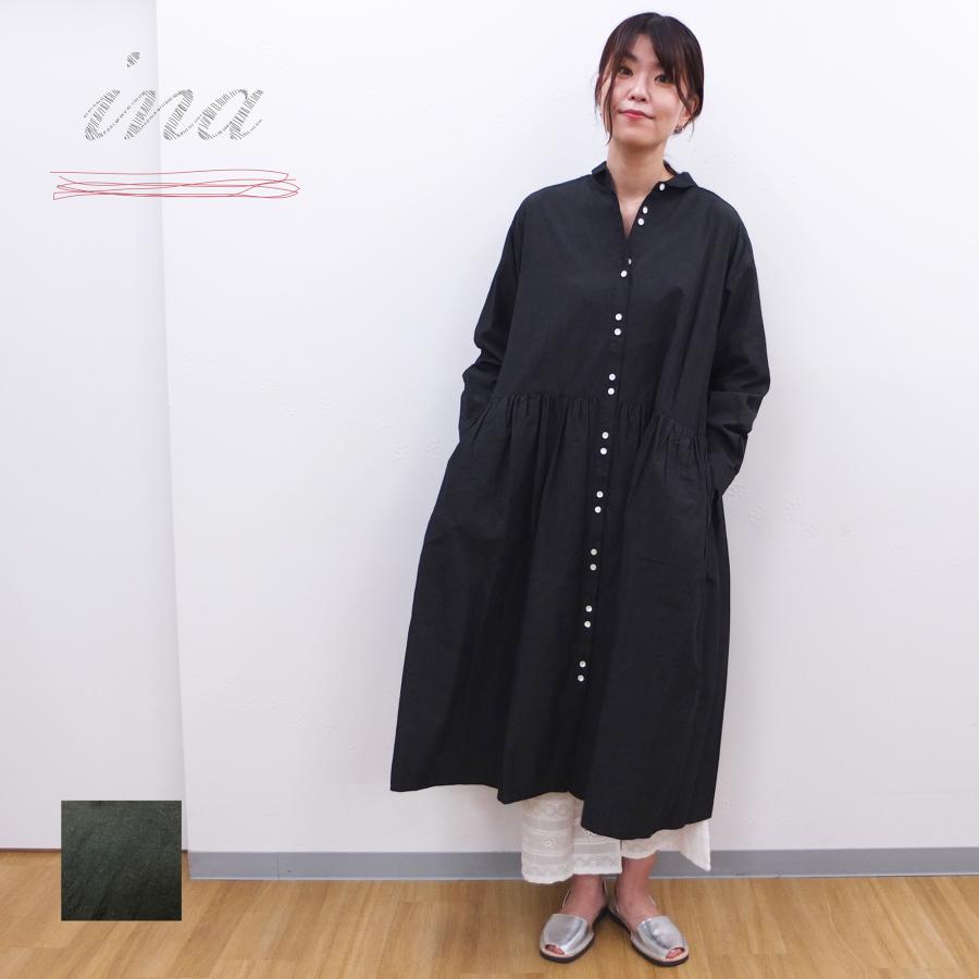 イナ 【クーポン利用で10%OFF】イナ ina ワンピース 無地 Made in Japan 日本製 レディース シンプル ナチュラル ウエスト切替ギャザーシャツワンピース : ブリス ...