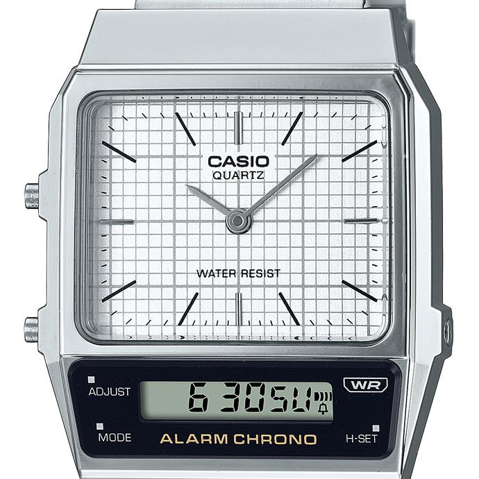 スタンダード（CASIO） CASIO AQ-800E-7AJF CLASSIC カシオ クラシック ユニセックス メタルバンド シルバー ...
