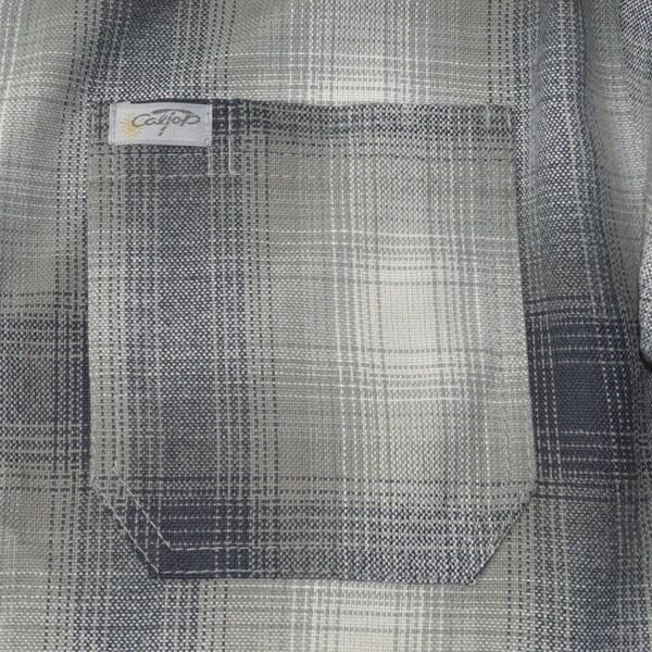 Cal Top キャルトップ オンブレ チェックシャツ OMBRE CHECK 長袖シャツ グレ−/ホワイト GREY/WHITE : B.E ...