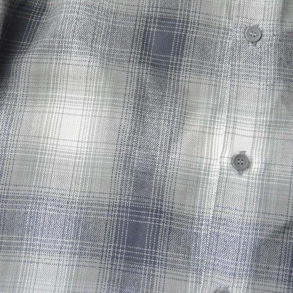 Cal Top キャルトップ オンブレ チェックシャツ OMBRE CHECK 長袖シャツ グレ−/ホワイト GREY/WHITE : B.E ...