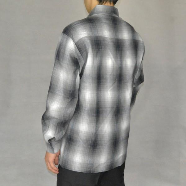 Cal Top キャルトップ オンブレ チェックシャツ OMBRE CHECK 長袖シャツ グレ−/ホワイト GREY/WHITE : B.E ...