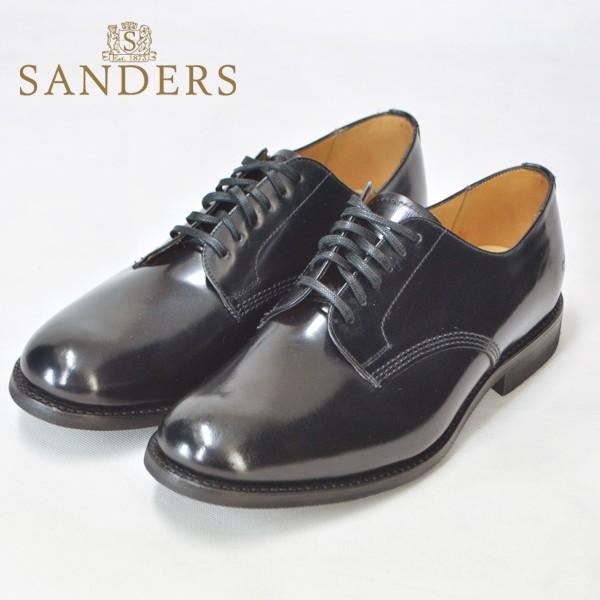 SANDERS [サンダース] 1384 オフィサーシューズ OFFICER SHOES ミリタリーシューズ ブラック ITSHIDE社 ...