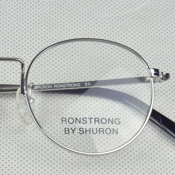 Ray-Ban シュロン ロンストロング SHURON RONSTRONG 48mm デモレンズ シルバーフレーム ボストン型メガネ : B ...
