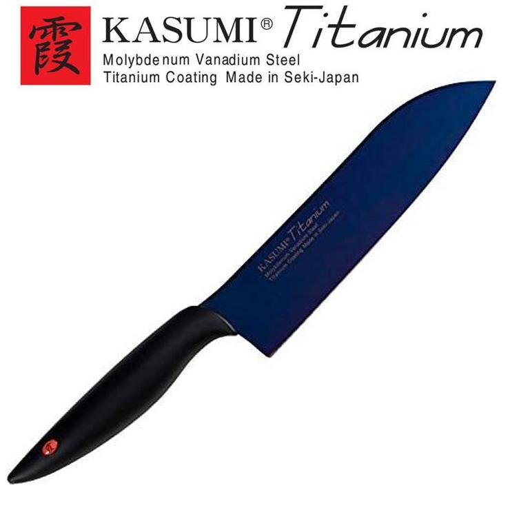 スミカマ (SUMIKAMA) 霞(KASUMI) チタニウム 三徳包丁 18cm ミッドナイトブルー 22018/VI : びっくり ...