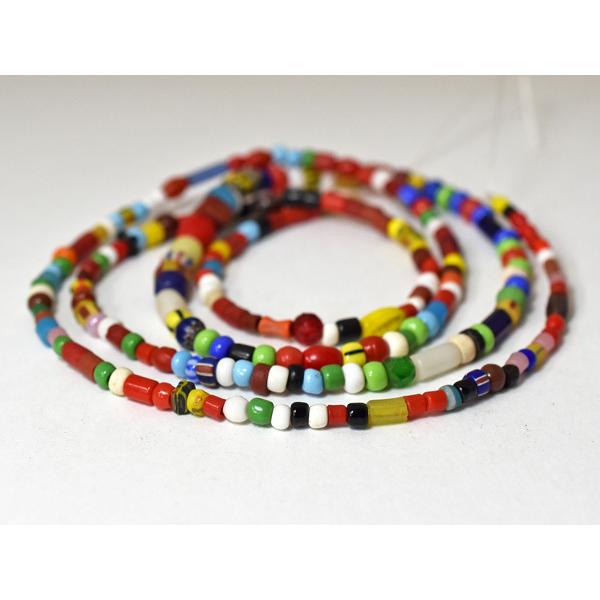 わくわく とんぼ玉★クリスマス中小粒ビーズ一連セミロング トンボ玉 蜻蛉玉 アンティークビーズ【2110】【J21001】 :J21001 ...