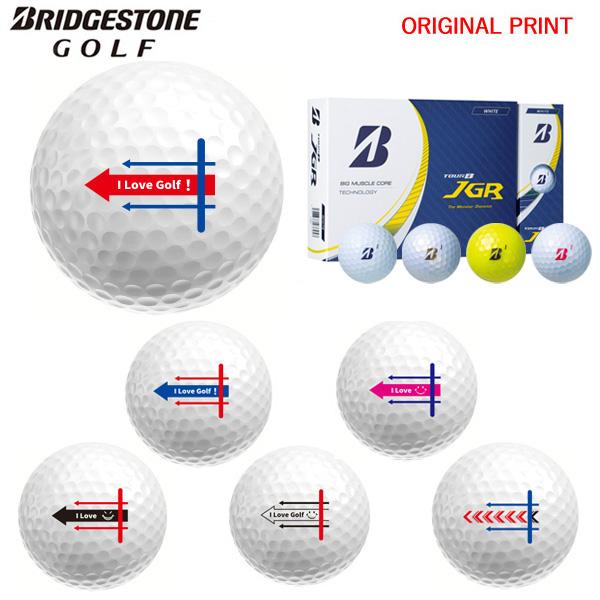 TOUR B 【オリジナルオウンネームプリント(納期3-4日)】ブリヂストン TourB-JGR ゴルフボール 1ダース(12球) 2023年モデル ターゲットラインB マーク入り : 美 ...